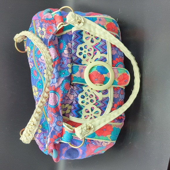 loop | Bags | Loop Retro Floral Top Handle Satchel Mini Duffel Purse ...